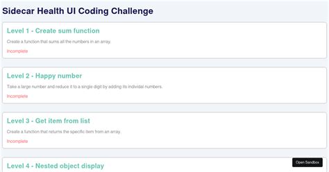 Multi Level Codesandbox