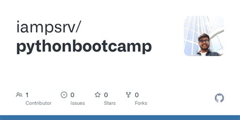 Github Iampsrvpythonbootcamp