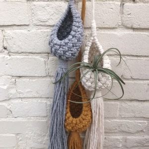 DIY MACRAME POD Pattern Pdf Instructions Learn To Macrame Air Plant Holder Macrame Wall