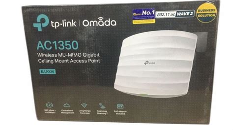 White Tp Link Omada Ac1350 Wireless Ceiling Mount Access Point 1200