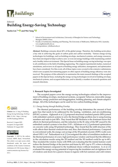 PDF Building Energy Saving Technology