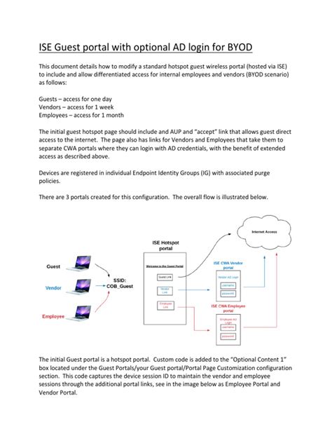 Ise Guest Portal With Optional Ad Login Pdf Html World Wide Web