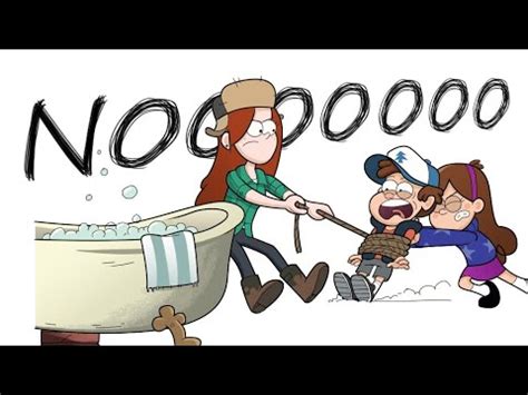 Gravity Falls Dipper Pines Getting Tricked Into Taking A Bath Youtube