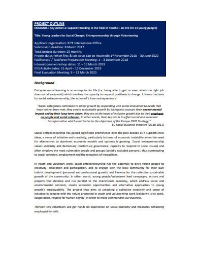 Project Outline Examples To Download