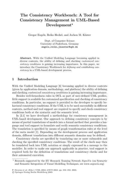 pdf the consistency workbench a tool for consistency management in