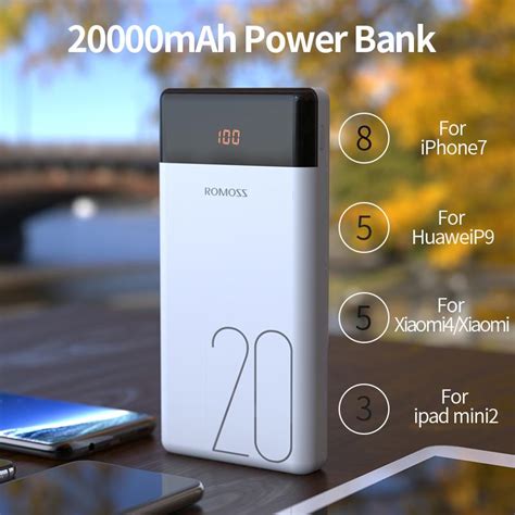 ROMOSS LT20 Power Bank 20000 мАч Портативная зарядка Powerbank 20000 ...