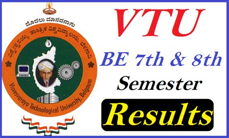 Vtu Be 7th 8th Semester Results 2015 20 January After 9 Pm