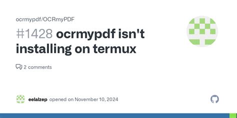 ocrmypdf isn t installing on termux · issue 1428 · ocrmypdf ocrmypdf
