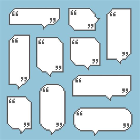 Collection Set Of Retro Game 8bit Pixel Speech Bubble Balloon With