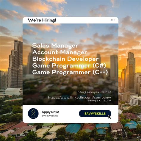 Savvy Skills Ltd On Linkedin Applynow Hiring Wearehiring Hiringnow Hiring2024 Savvyskills
