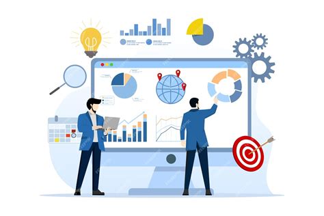 Premium Vector Vector Illustration About Research Or Analysis Graph Data Analysis Concept And