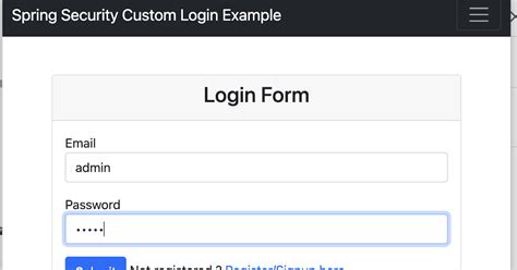 Spring Security Custom Login Page