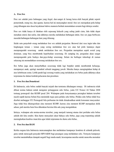 Free Sex Adalah Jenis Hubungan Yang Ilegal Pdf Ilmu Sosial Politik