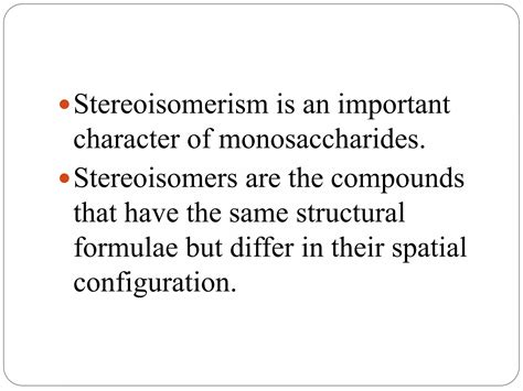 Monosaccharides Structural Aspects Pptx