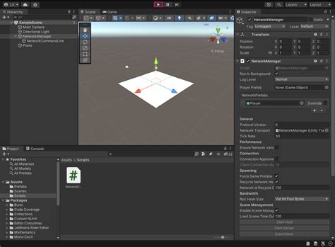Client Server Quickstart Unity Multiplayer
