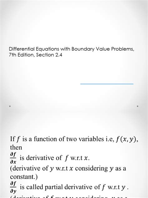 4 First Order Odes Exact Pdf Ordinary Differential Equation