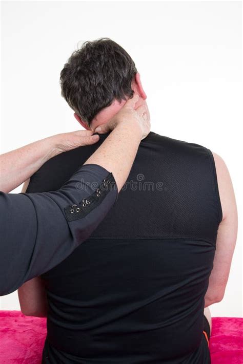 Handsome Man In A Spa Having Shoulder Massage Stock Image Image Of