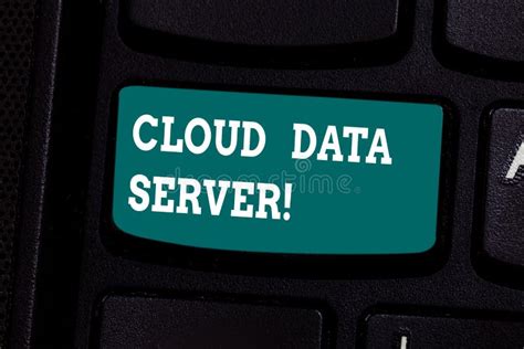 Handwriting Text Writing Cloud Data Server Concept Meaning Built Hosted Through Computing