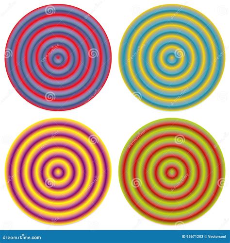 Circular Pattern With Concentric Circles Faded Overlapping Circle Shapes Abstract Ripple