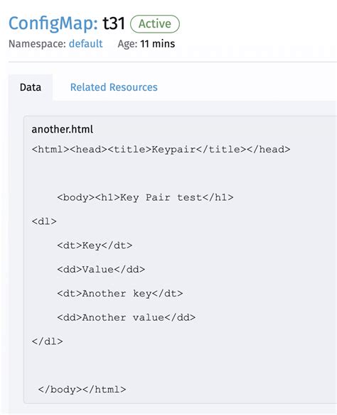 Explorer When Try To View Configmap That Container HTML Data It Show HTML Rendered Issue