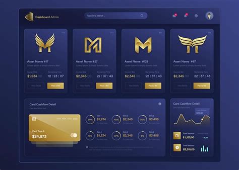 Premium Vector Infographic Nft Dashboard Uiux Design With Graphs