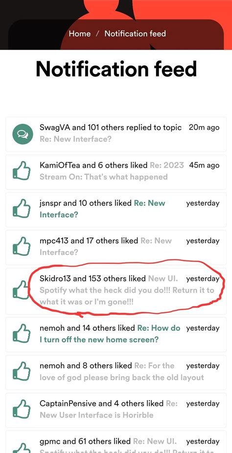 New Home Feed Interface Page 2 The Spotify Community
