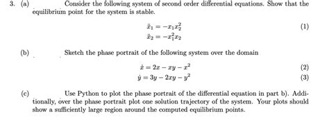 consider the following system of second order differe… solvedlib