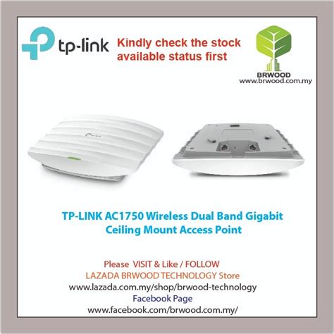Tp Link Eap245 Ac1750 Wireless Dual Band Gigabit Ceiling Mount Access Point Selangor Malaysia