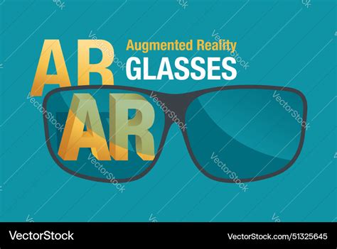 Ar Glasses Augmented Reality Wearable Device Vector Image