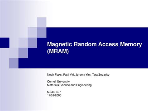 Ppt Magnetic Random Access Memory Mram Powerpoint Presentation Free Download Id 3340323
