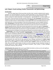 Report Template Lab BIOL L Doc BIOL L Fundamentals Of Microbiology Laboratory Name