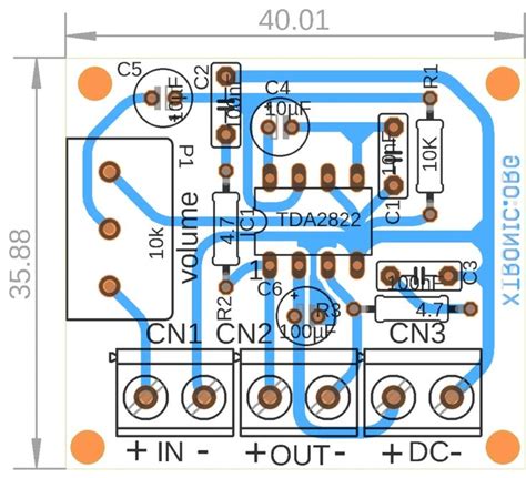 Tda2822 Mono Amplifier Circuit Bridge 2w Xtronic Amplifier