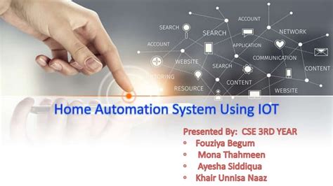 Internet Of Things Iot Based Smart Security And Home Automation System Pptx