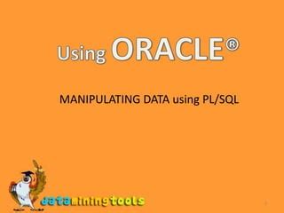 Oracle PLSQL Commands PPTX Databases Computer Software And Applications