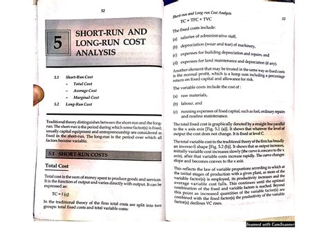 Shortrun And Longrun Cost Analysis Microeconomics II Studocu