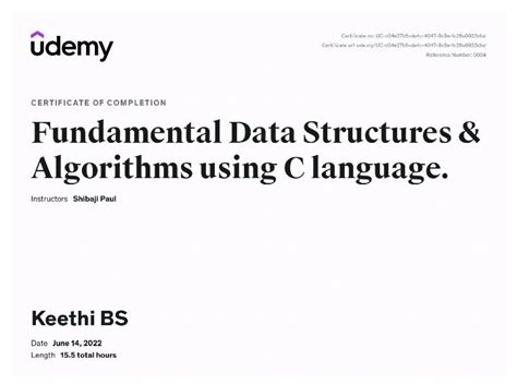 Keerthi B S On Linkedin Connections Udemy Udemy Datastructures Udemycertification