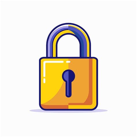 Premium Vector Yellow Padlock Illustration With A Keyhole Against A White Background