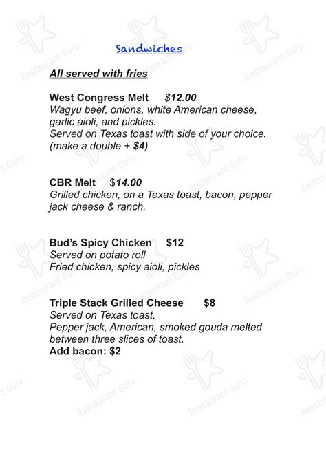 menu at eclipse pub and bar savannah
