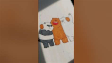 Drawing We Bare Bears Webarebears Icebear Panda Grizzlybear Webarebearsfans Shorts