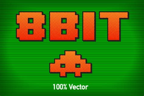 8 Bit Text Styles For Illustrator Layer Styles Including 8bit And Text