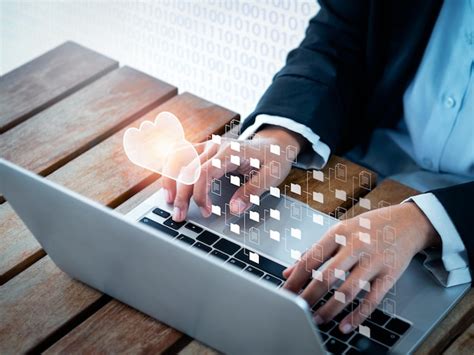 Premium Photo Cloud Technology Concept Cloud Icons With Folders And Document Files Showing On