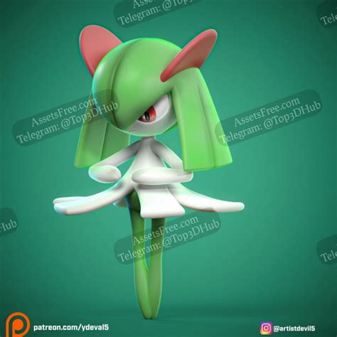 Kirlia 3d Print Model Download Free