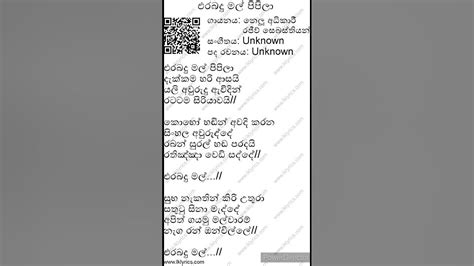 Erabadu Mal Pipila Dekkama Karaoke Sinhala එරබදු මල් Youtube