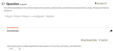 Solved 17 Question 1 Point One Of The Intermediates In
