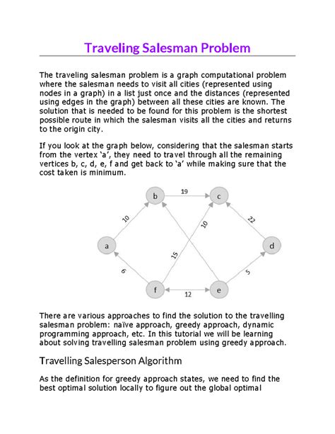 Travelling Salesman Problem In Ai Traveling Salesman Problem The
