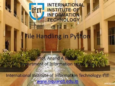 File Handling In Python Pptx Computing Technology And Computing