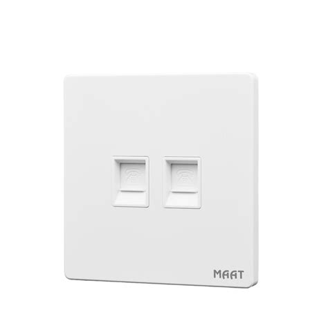 2 Gang Telephone Socket Maat