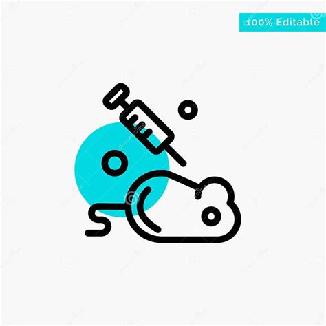 Experiment Laboratory Mouse Science Turquoise Highlight Circle Point Vector Icon Stock Vector
