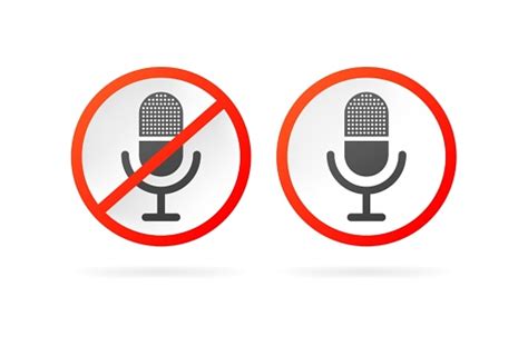 빨간색 선으로 표시된 마이크 아이콘입니다 실루엣 검정색 마이크 음소거 사운드 비활성화 마이크 음소거 벡터 아이콘 가수에 대한