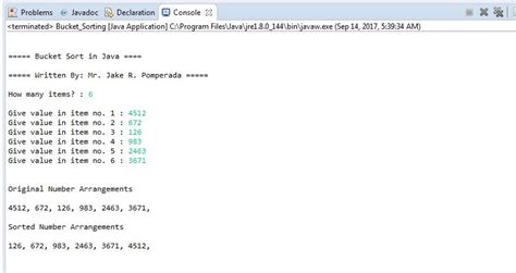Free Programming Source Codes And Computer Programming Tutorials Bucket Sort In Java